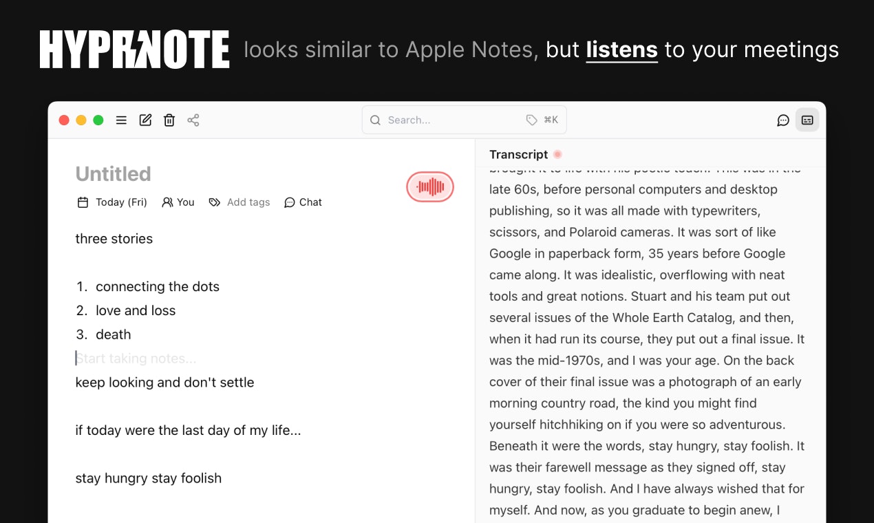 Hyprnote: AI notepad for Private Meetings — fully on your device ...