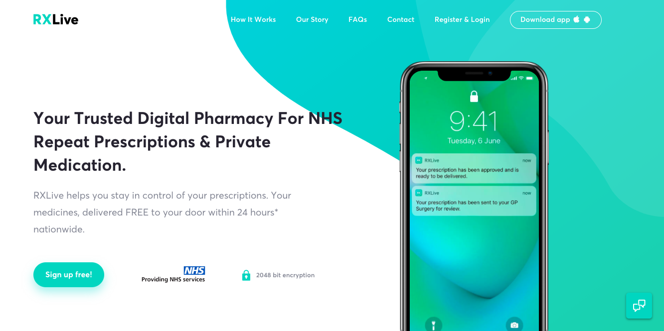 RXLive Digital Pharmacy: NHS prescriptions delivered free | Product Hunt