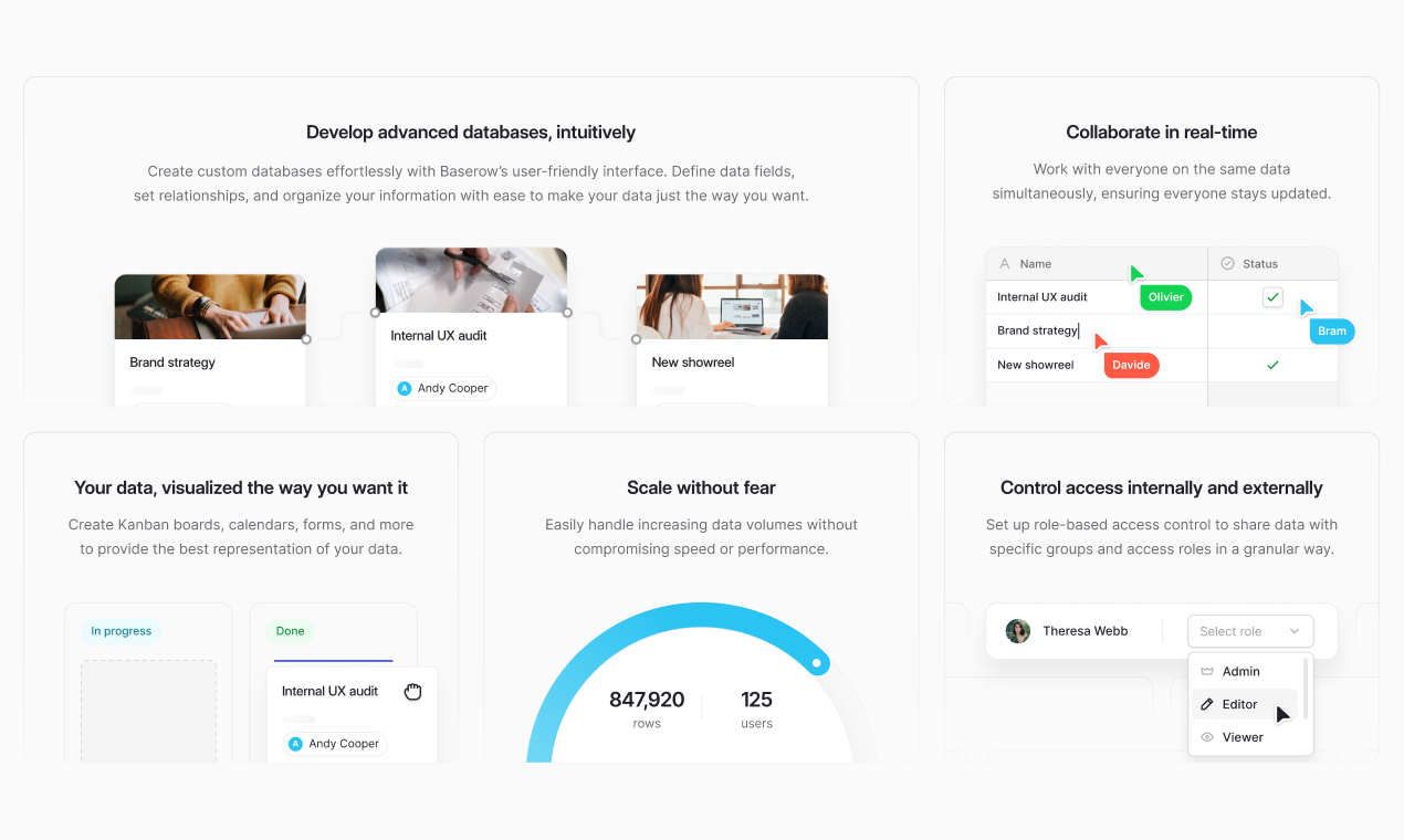 Baserow: Create scalable databases and applications—without coding | Product Hunt
