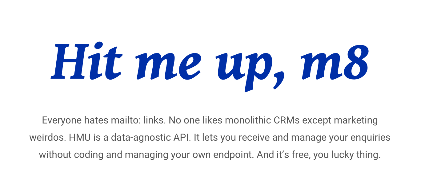 Hit Me Up - An endpoint for receiving and managing enquiries | Product Hunt