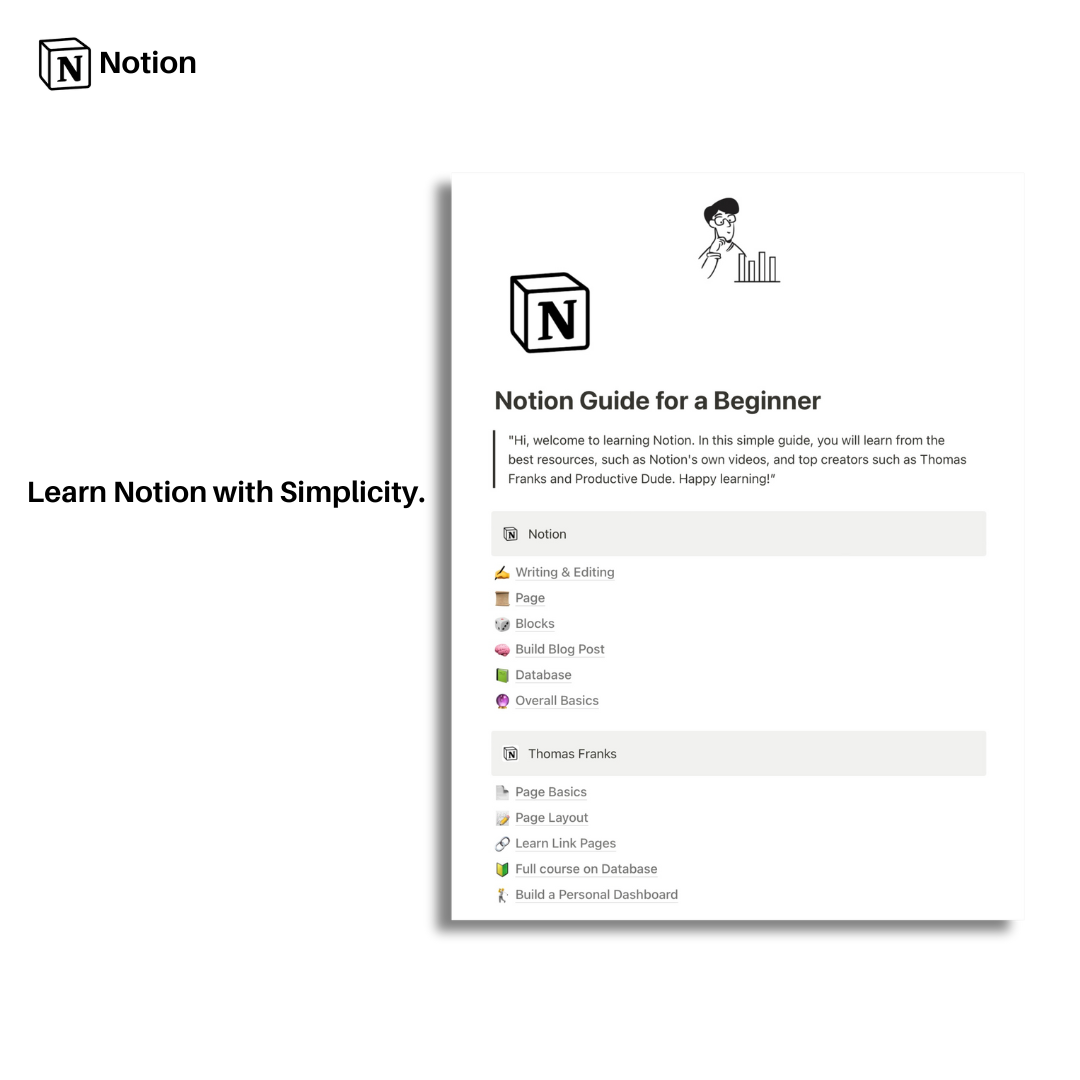 Notion Guide for a Beginner: Learn Notion step-by-step with this easy guide. | Product Hunt