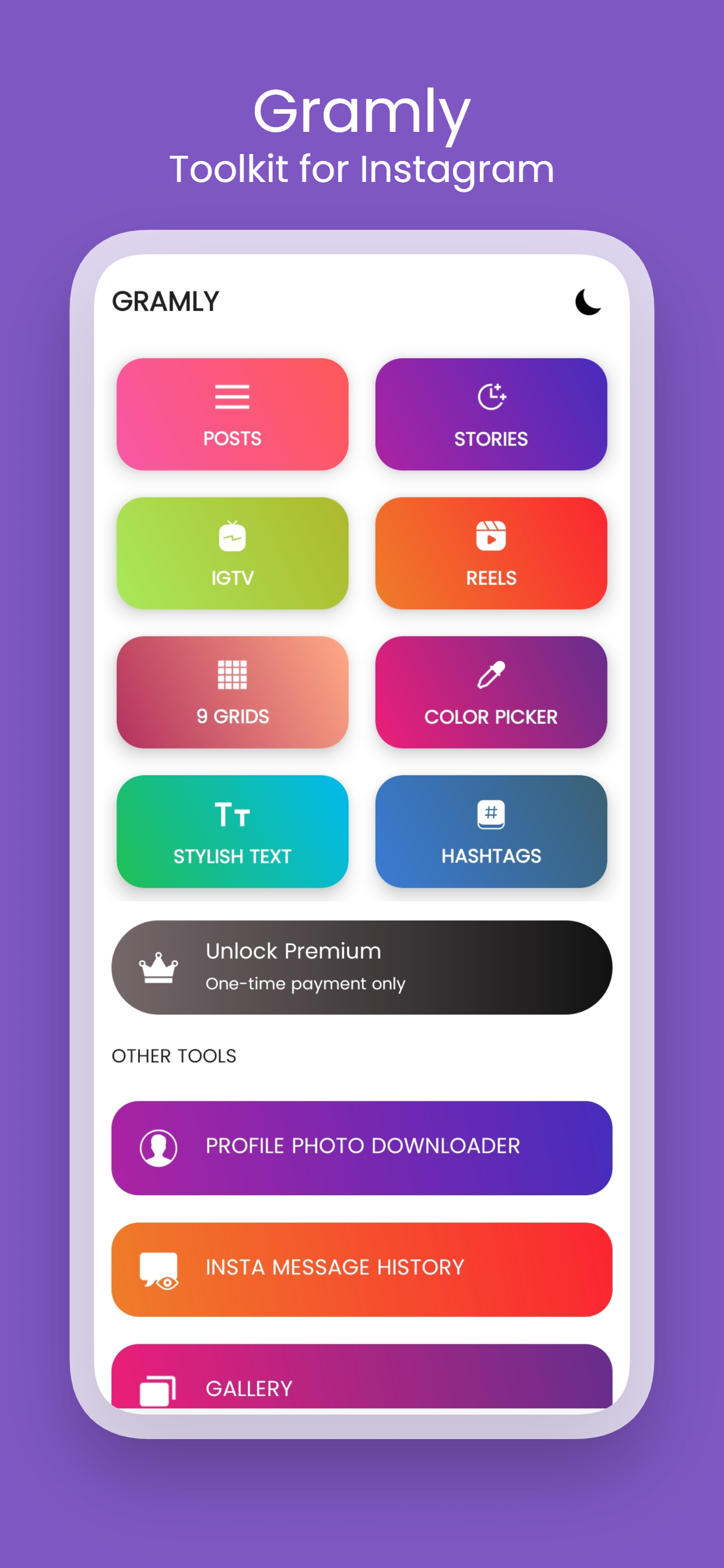 Gramly: 10+ tools for your Instagram needs | Product Hunt