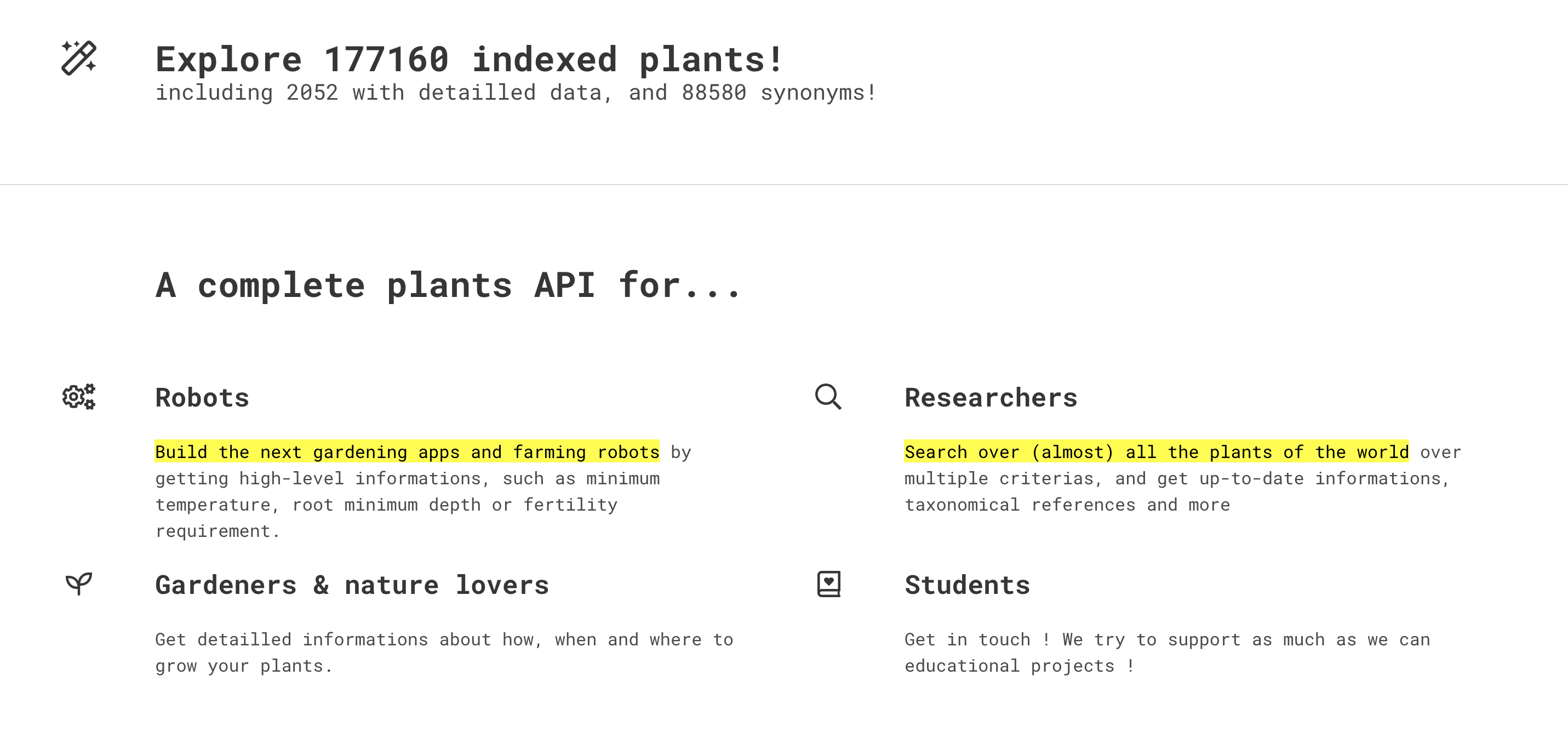 Trefle: A free API for plants, built from all botanical databases 🍀 ...