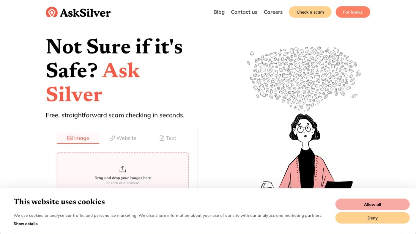 Ask Silver: Free, straightforward scam checking in seconds | Product Hunt