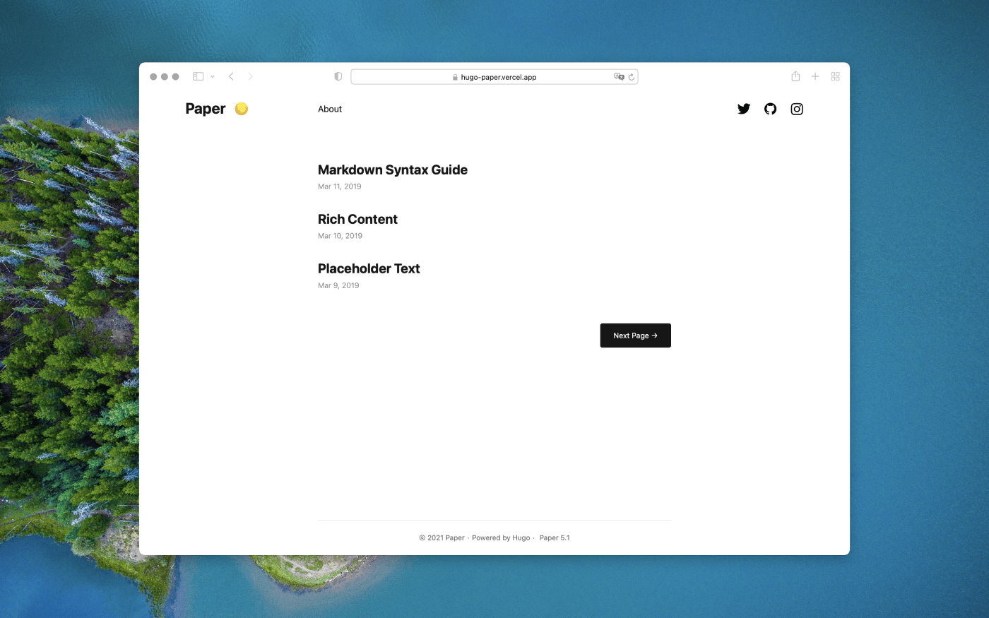 Hugo Paper: A simple, clean, flexible Hugo theme | Product Hunt