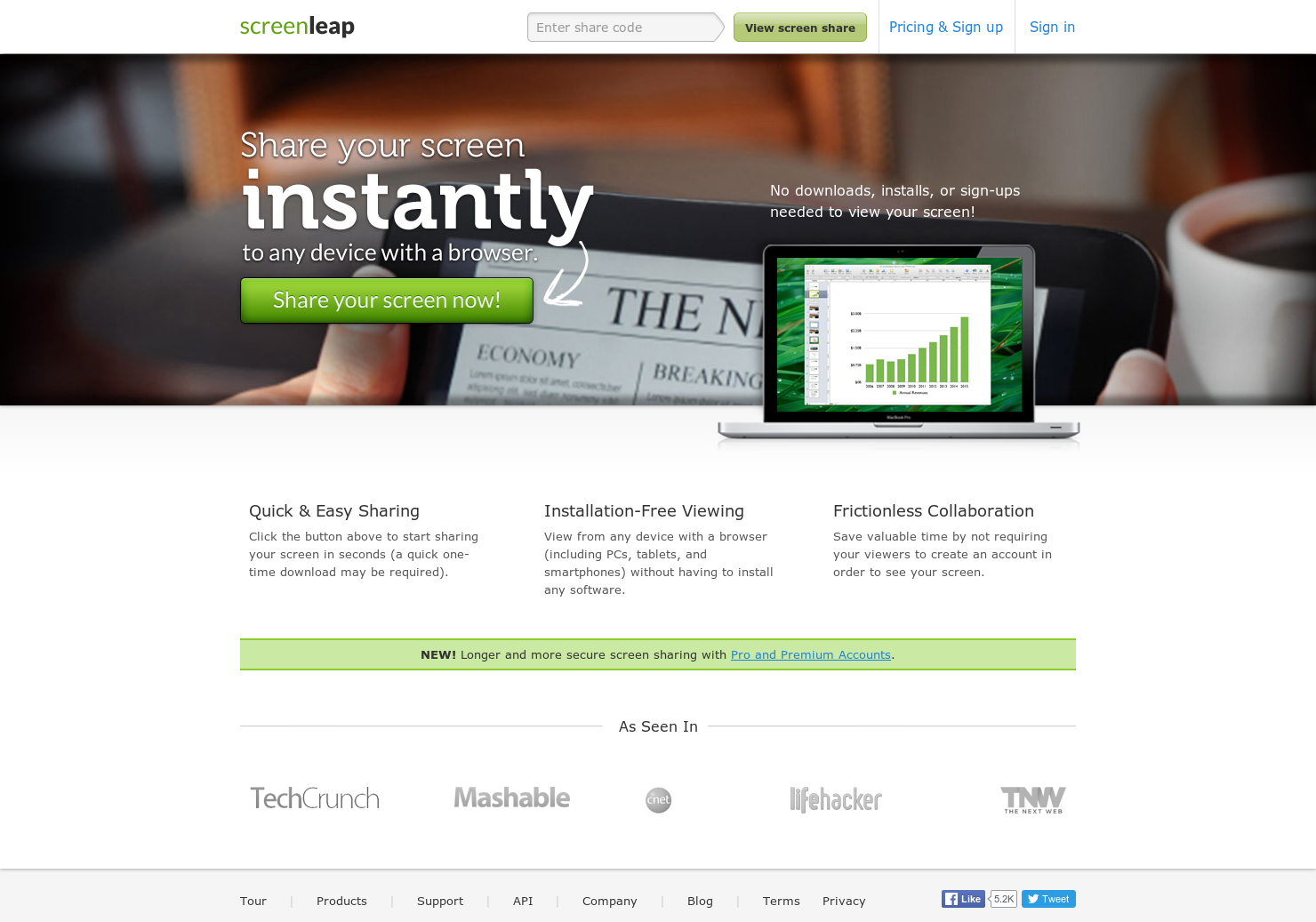 Screenleap: Share your screen instantly to any device with a browser ...