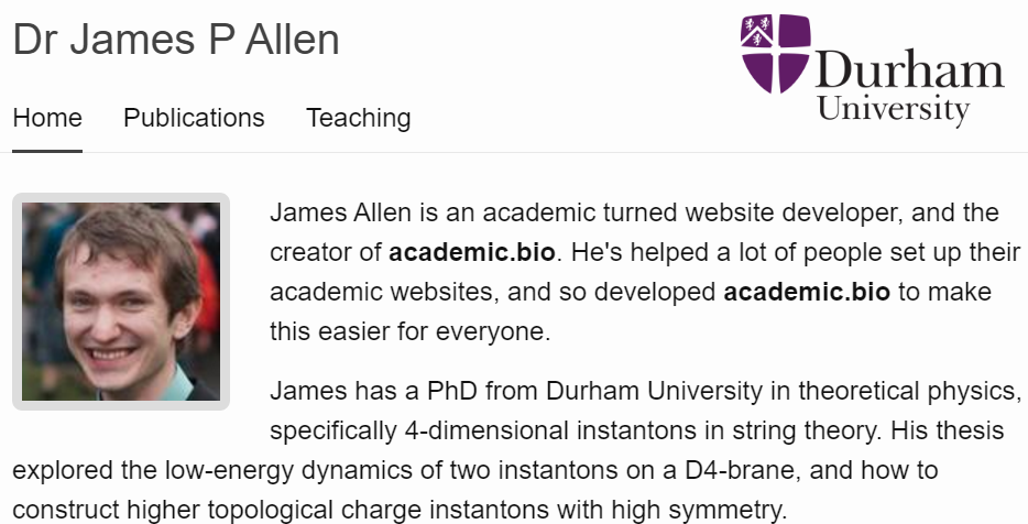 academic.bio: Your academic bio website in 5 minutes | Product Hunt