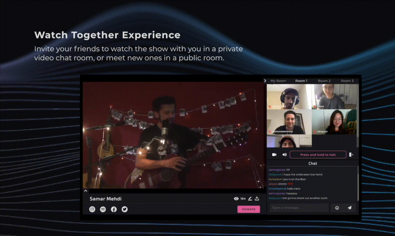onfour: A watch-together livestream concert platform | Product Hunt