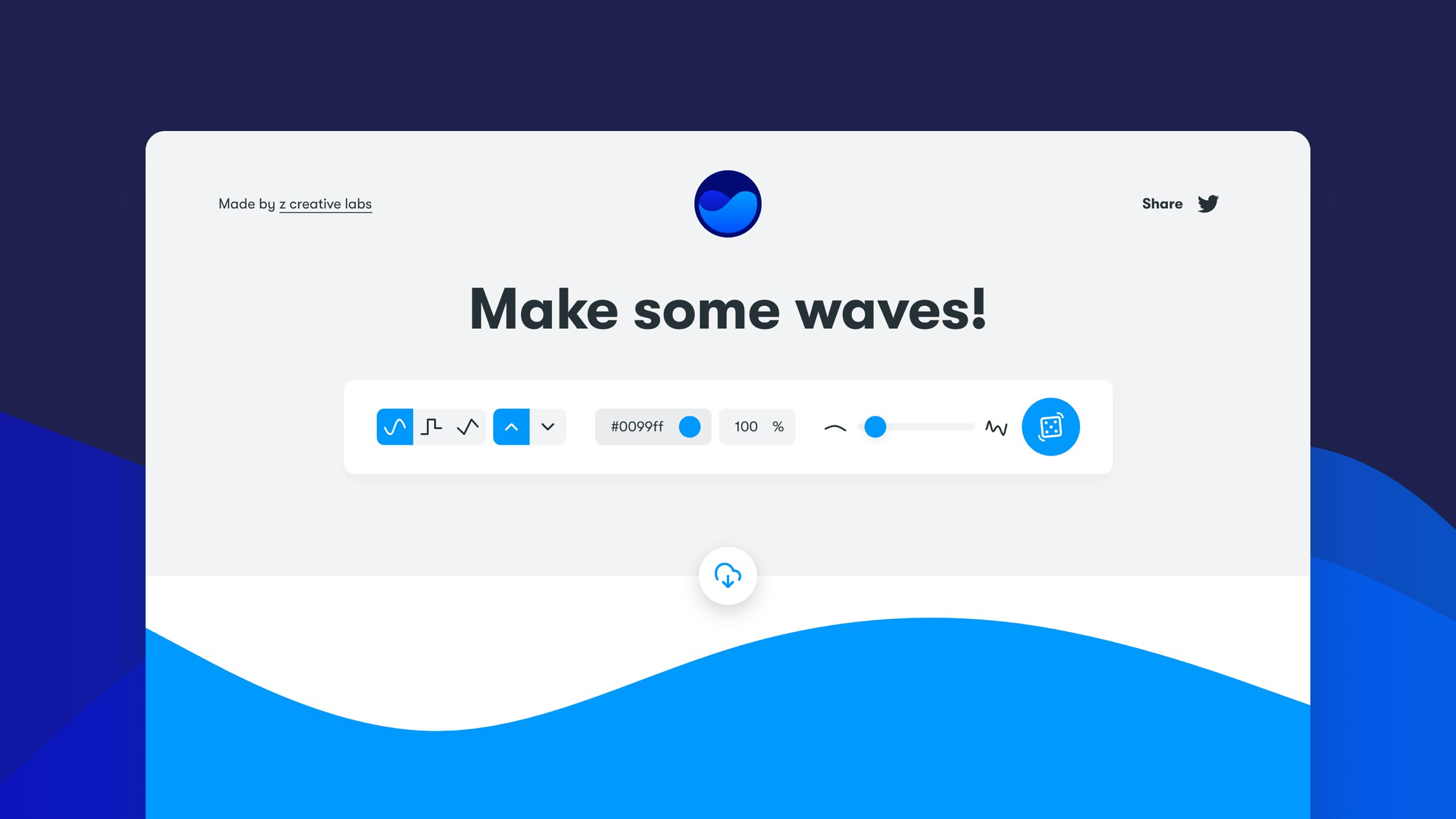 Get waves: A simple web app to generate svg waves, unique every time ...