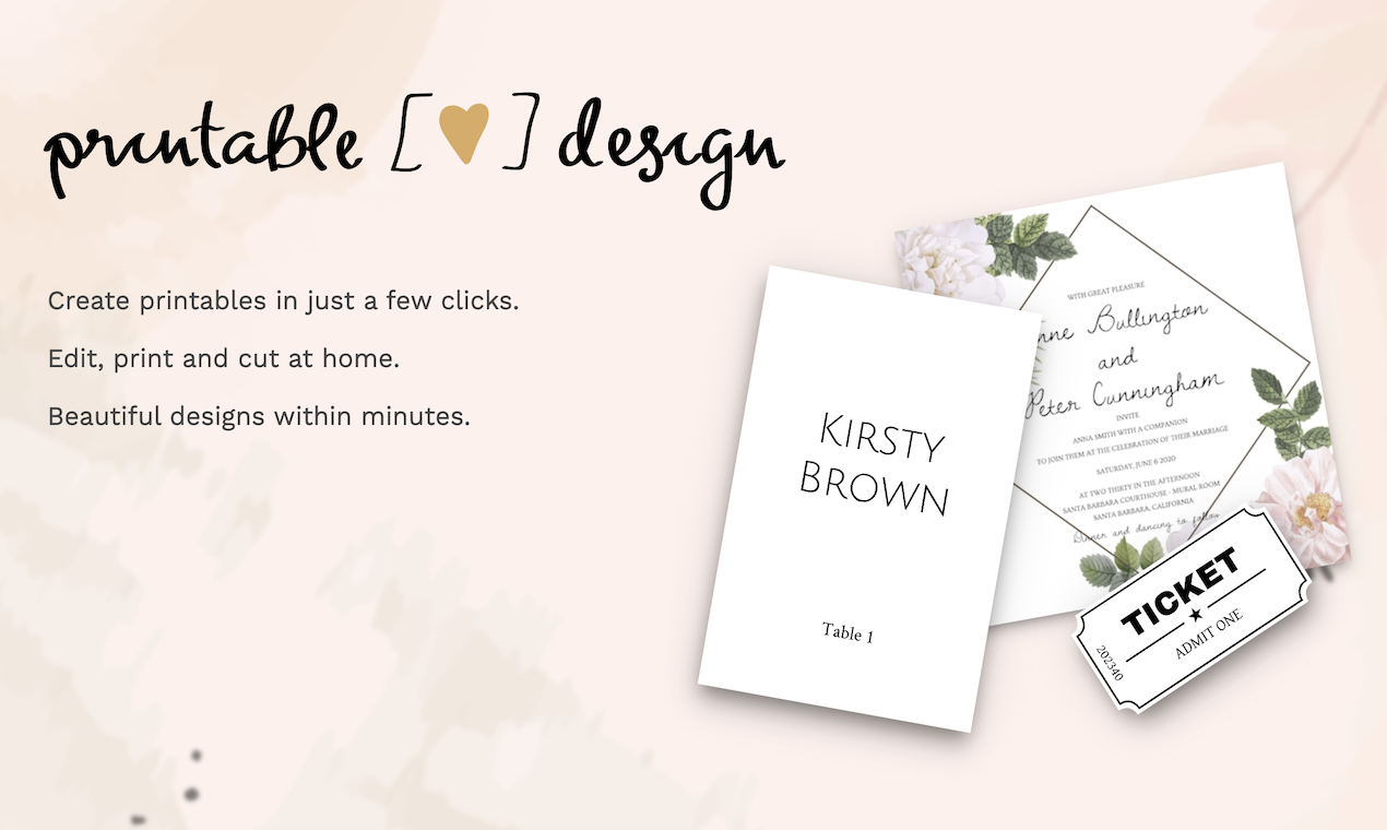 Printable Design: Printables in just a few clicks. Edit print and cut ...