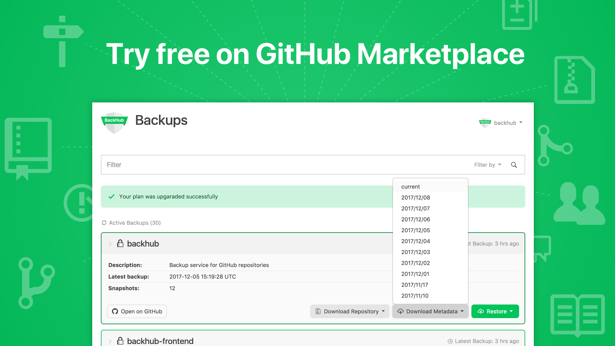 BackHub: Backup your GitHub Repositories | Product Hunt