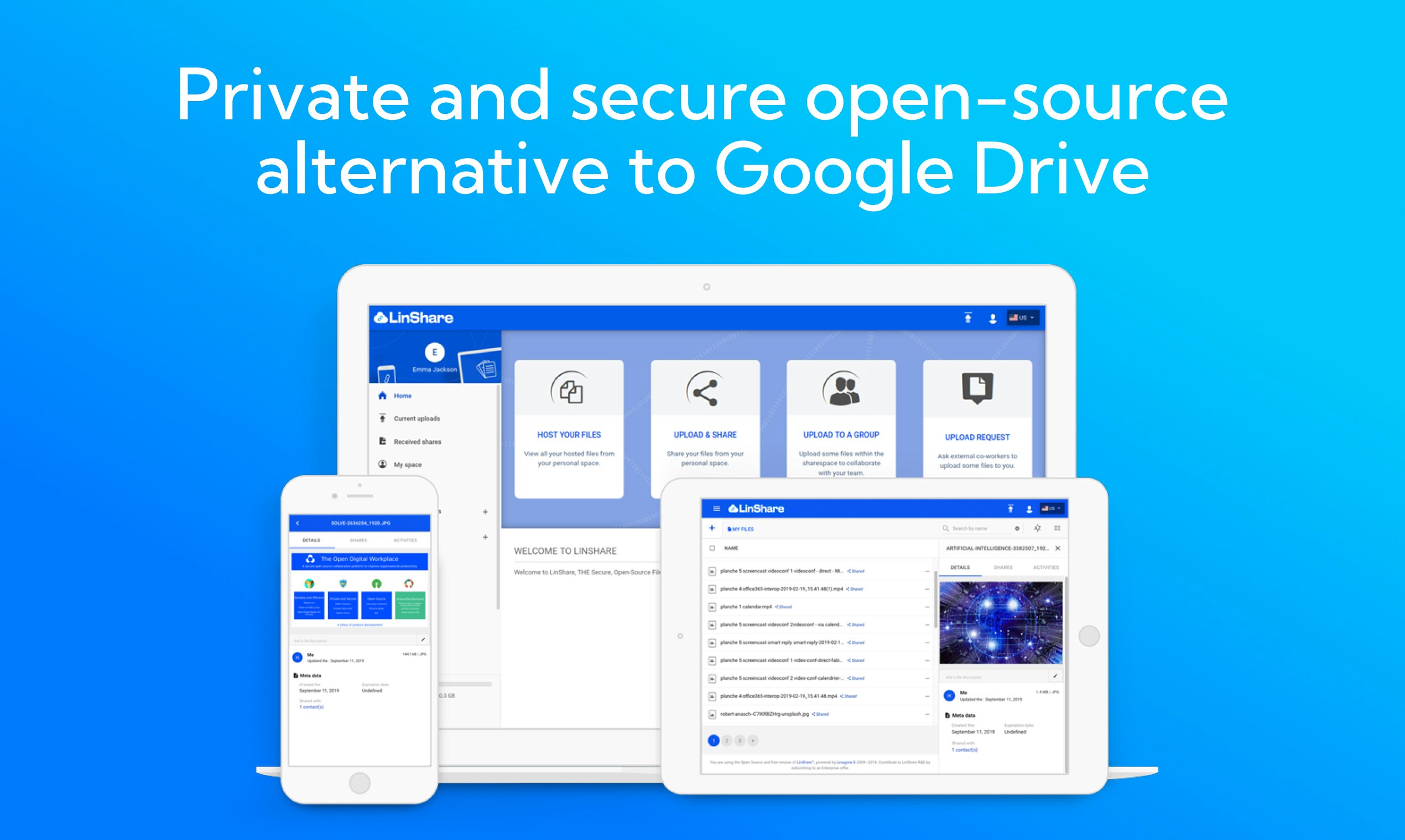 LinShare: Private and secure file sharing and cloud storage solution | Product Hunt