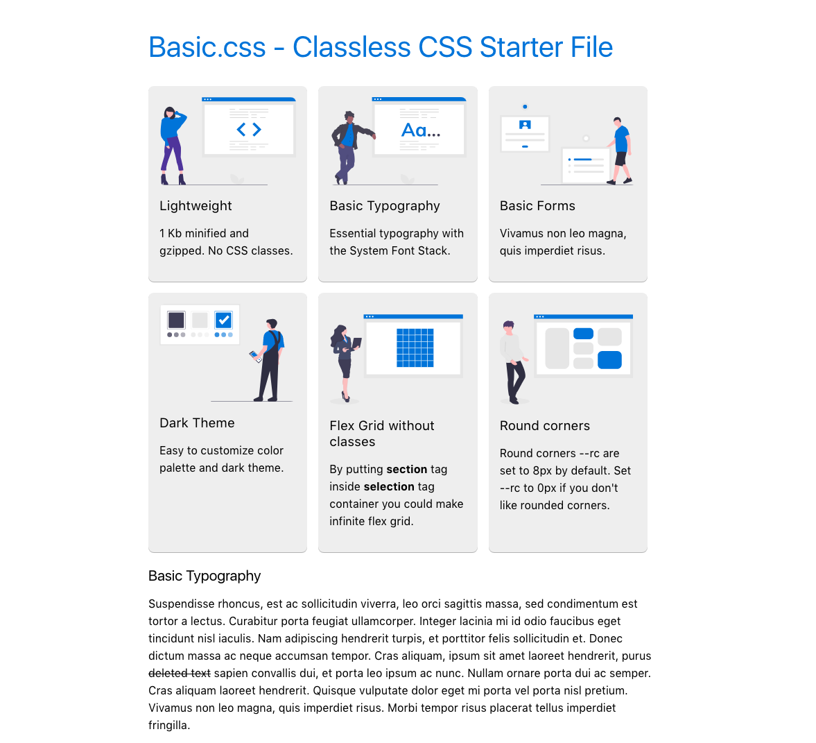 Basic.css: Classless CSS Starter File | Product Hunt