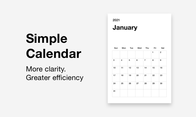 2021 Simple Calendar : p/clickgum | Product Hunt