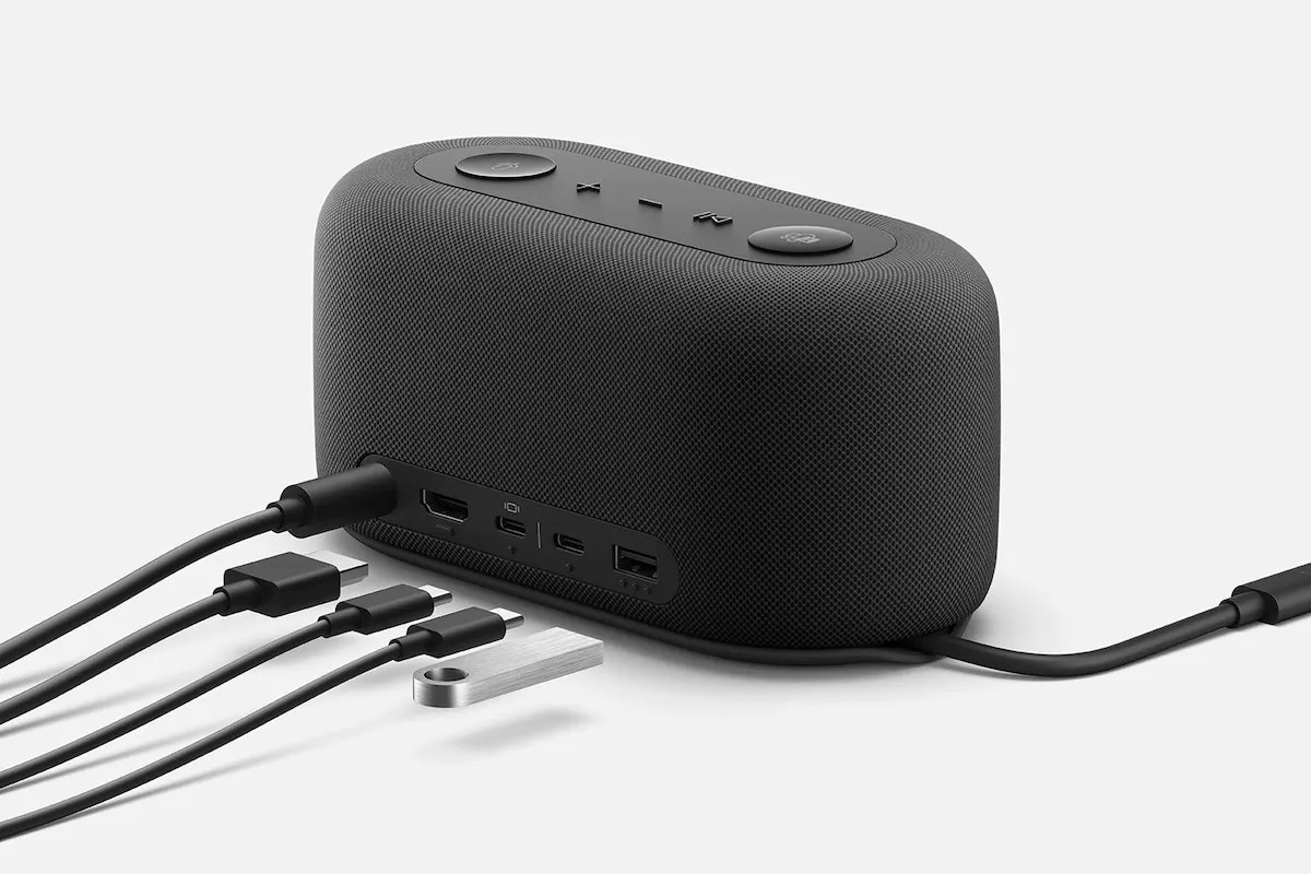Microsoft Audio Dock | All-in-one speakerphone and computer hub ...