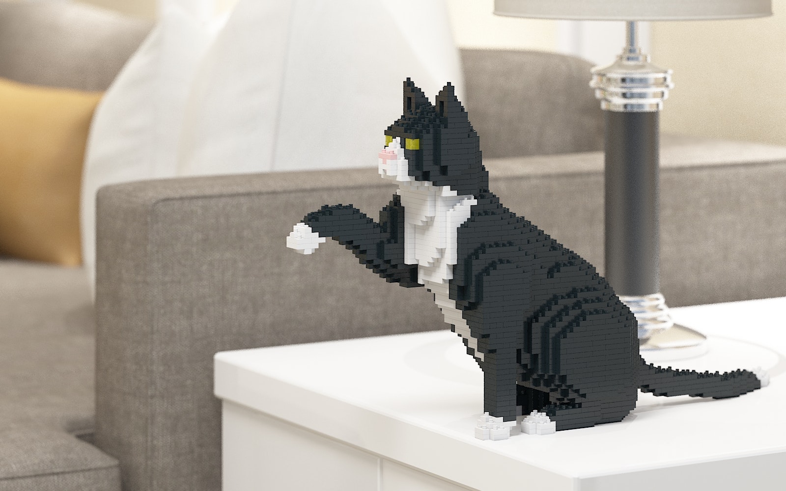 LEGO® Inspired Cat Sculptures - Get a life-size brick statue of your ...