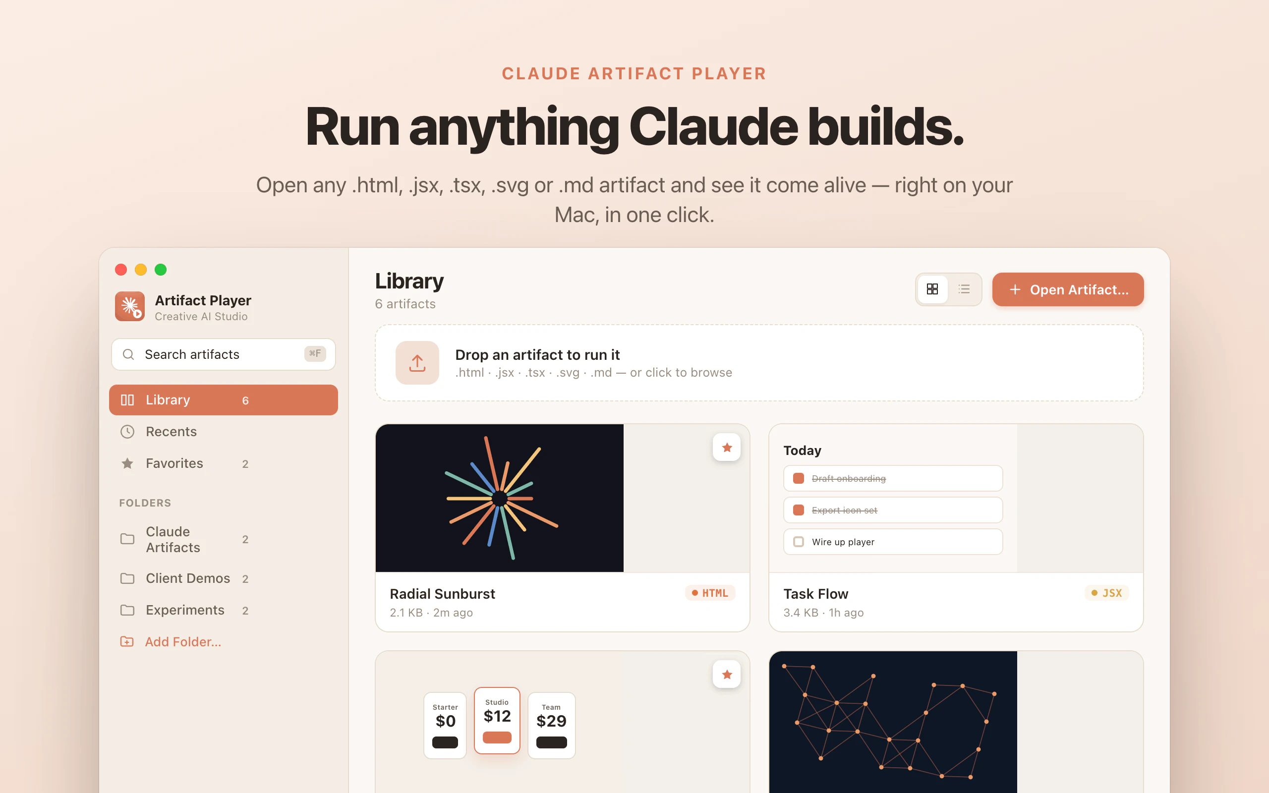 Claude Artifact Player Review 2026 - Free Productivity | PoweredByAI