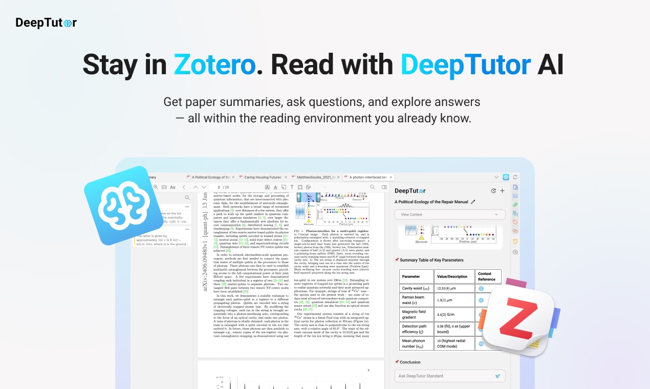 DeepTutor: Vibe reading meets Zotero | Product Hunt