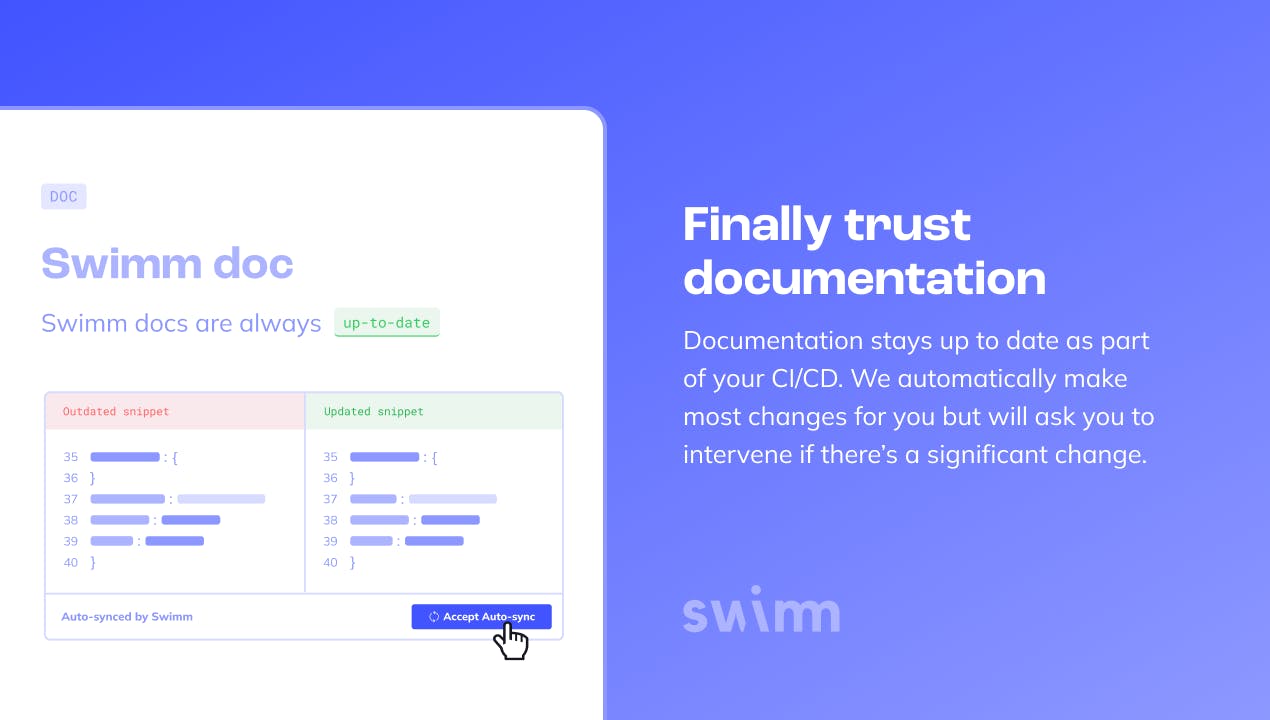Swimm Efficient Code Documentation Tool