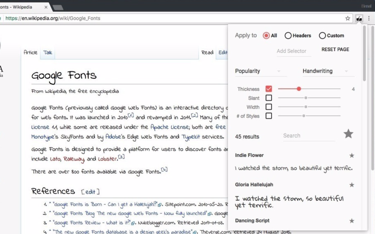 Font Swap for Google Fonts: Instantly swap the fonts on any page to a ...