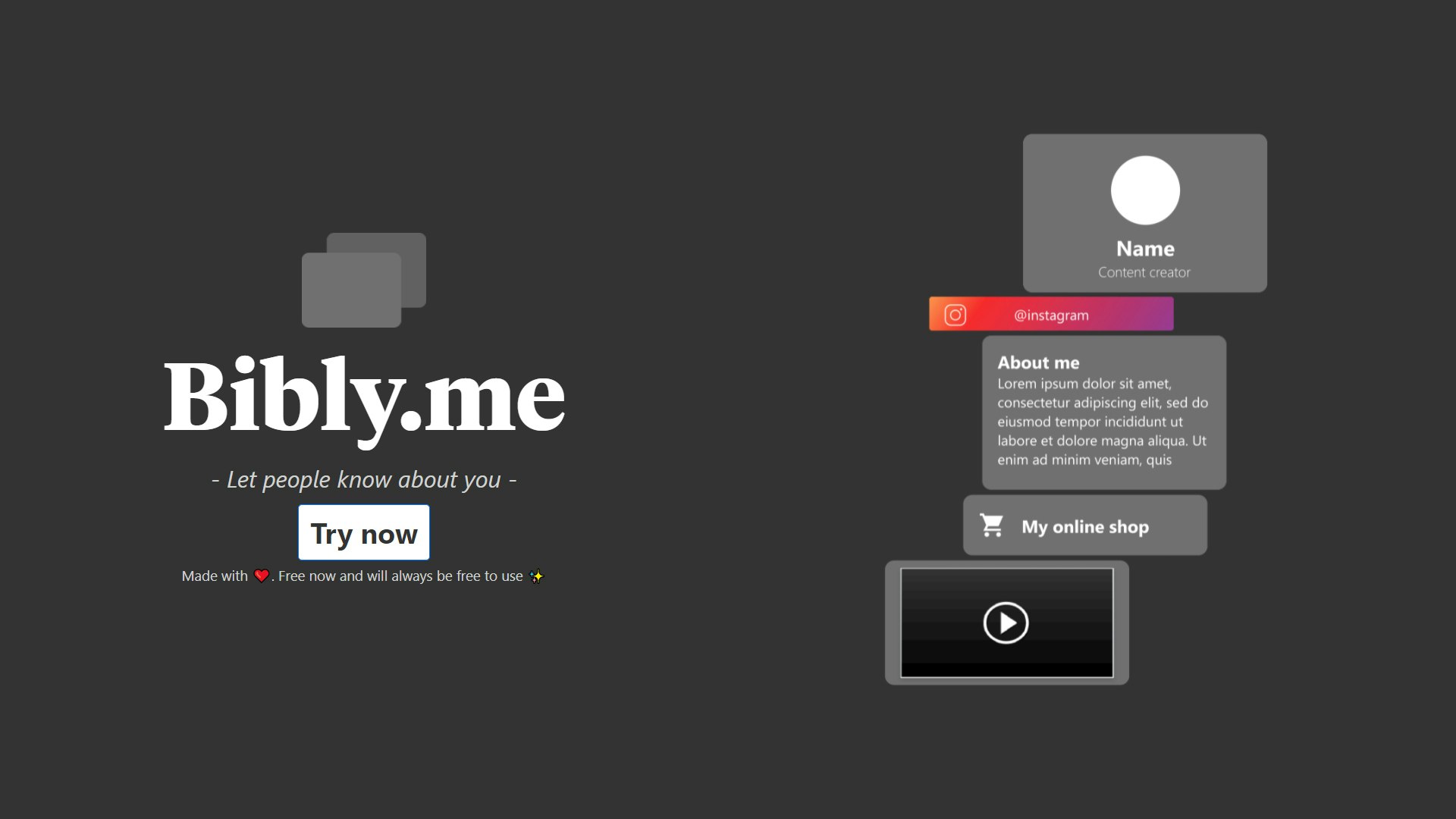 Bibly.me: Link-in-bio site builder | Product Hunt