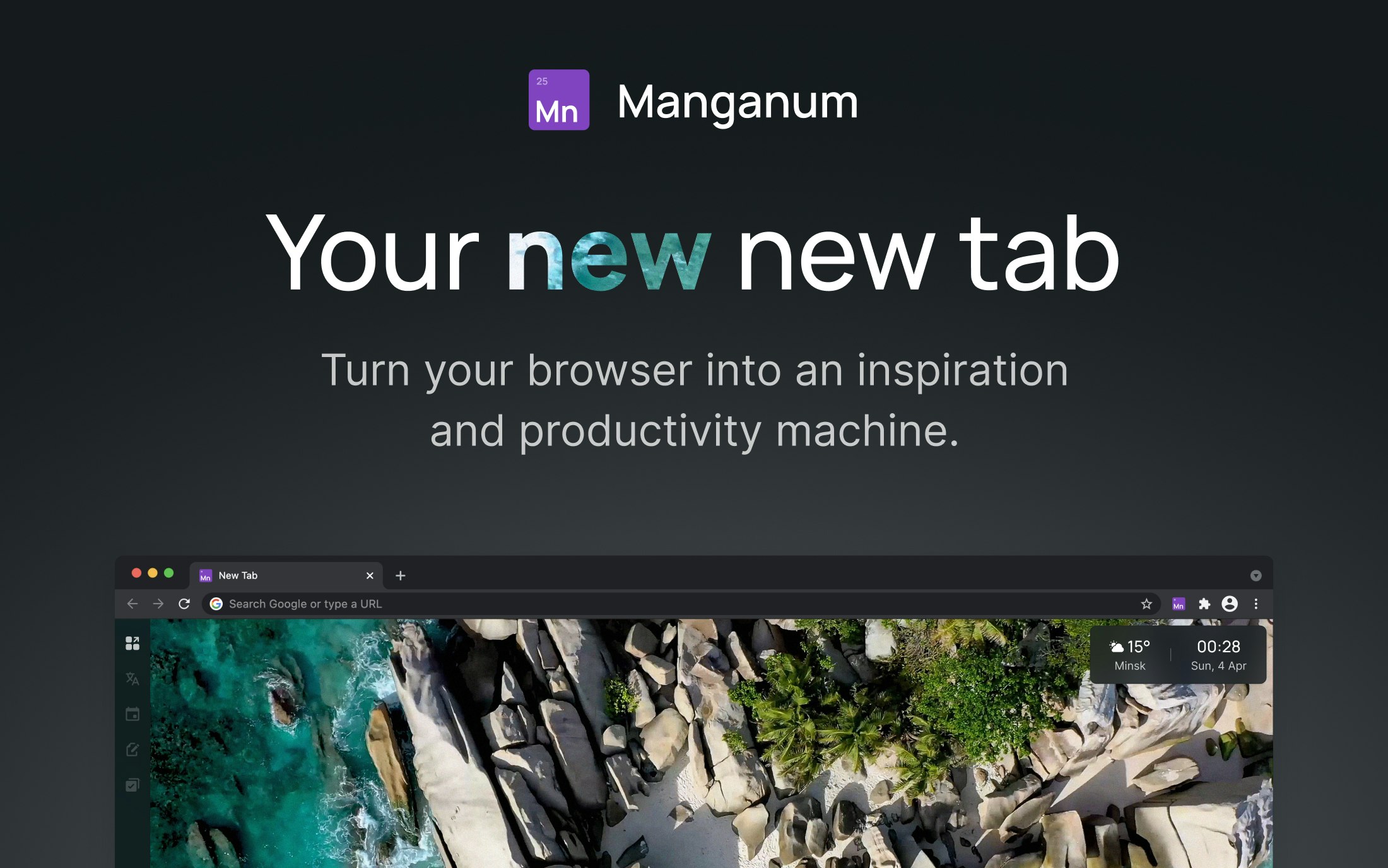 Manganum - Turn your browser into an inspiration and productivity ...