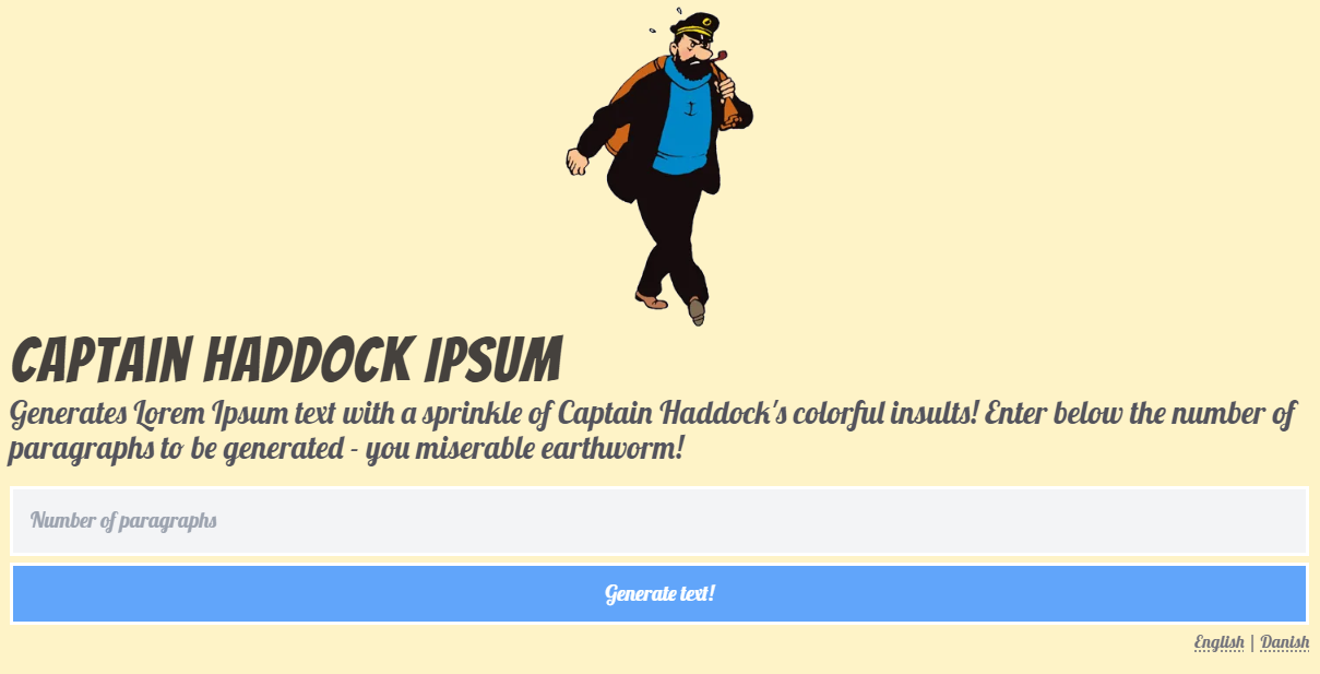 Captain Haddock Ipsum - Product Information, Latest Updates, and ...