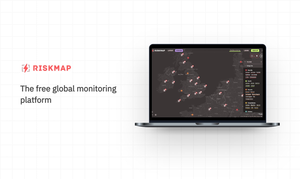 RiskMap: The free global monitoring platform! | Product Hunt
