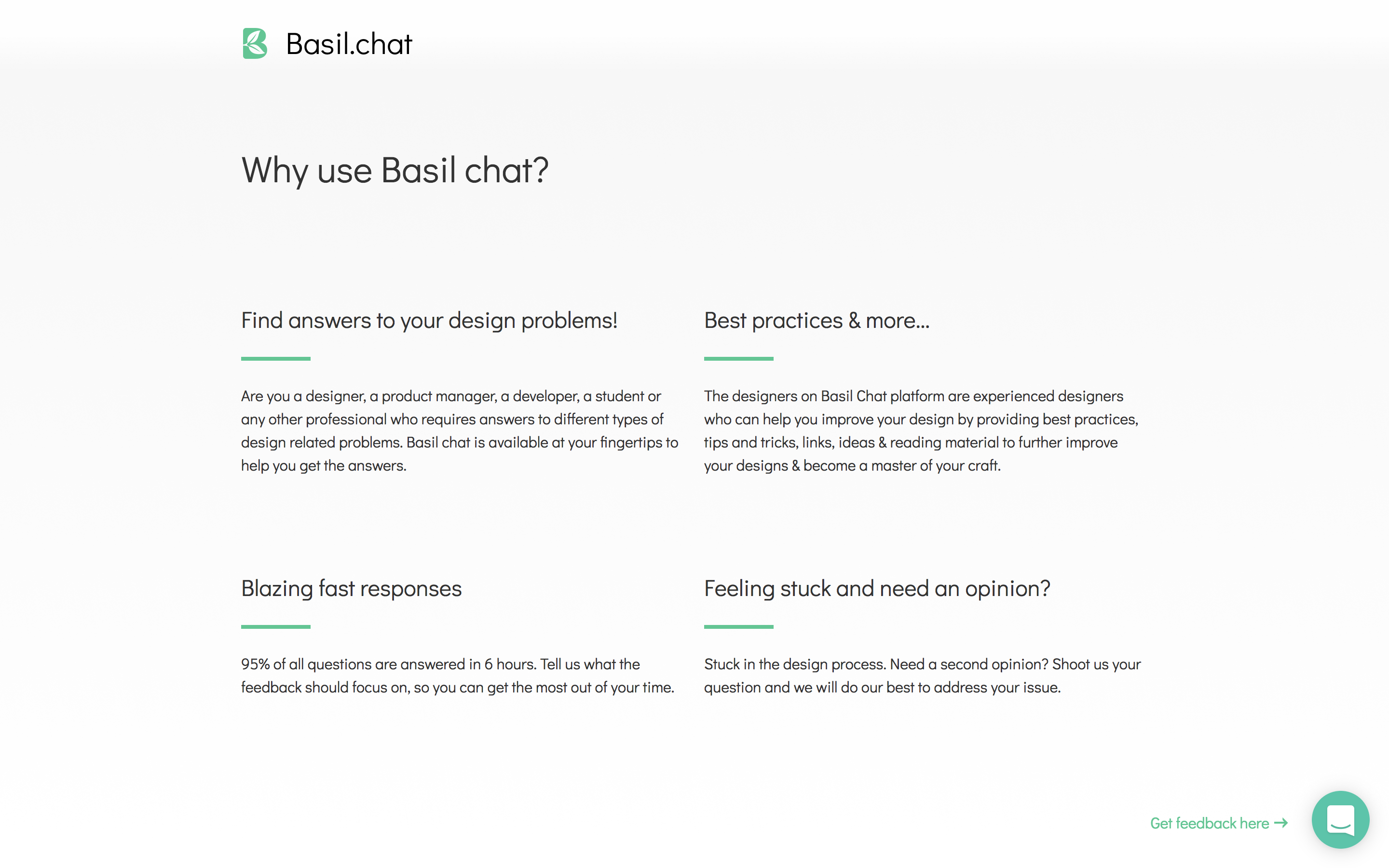 Basil Chat: Design feedback via chat | Product Hunt