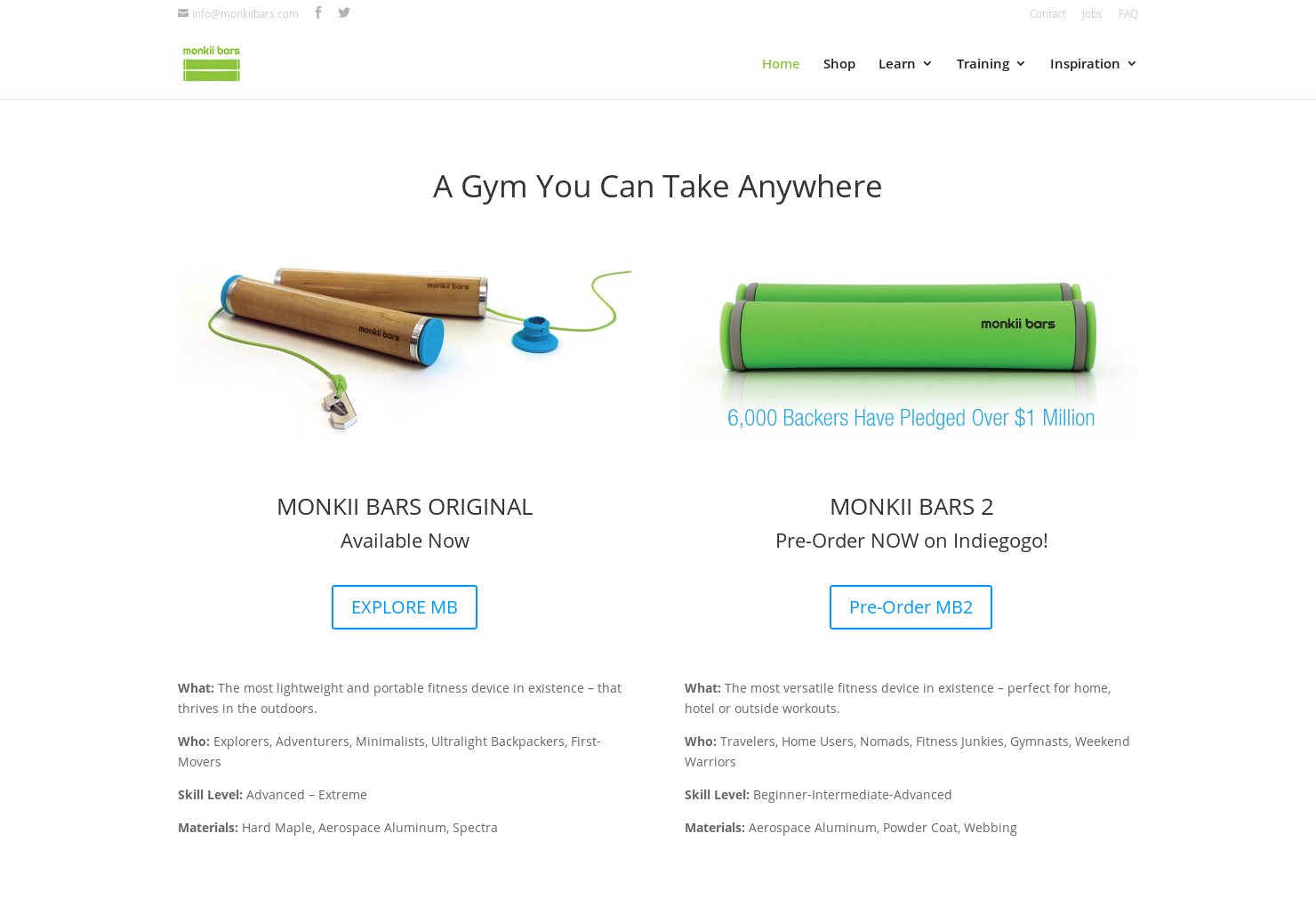 Monkii Bars: Portable suspension workout device | Product Hunt