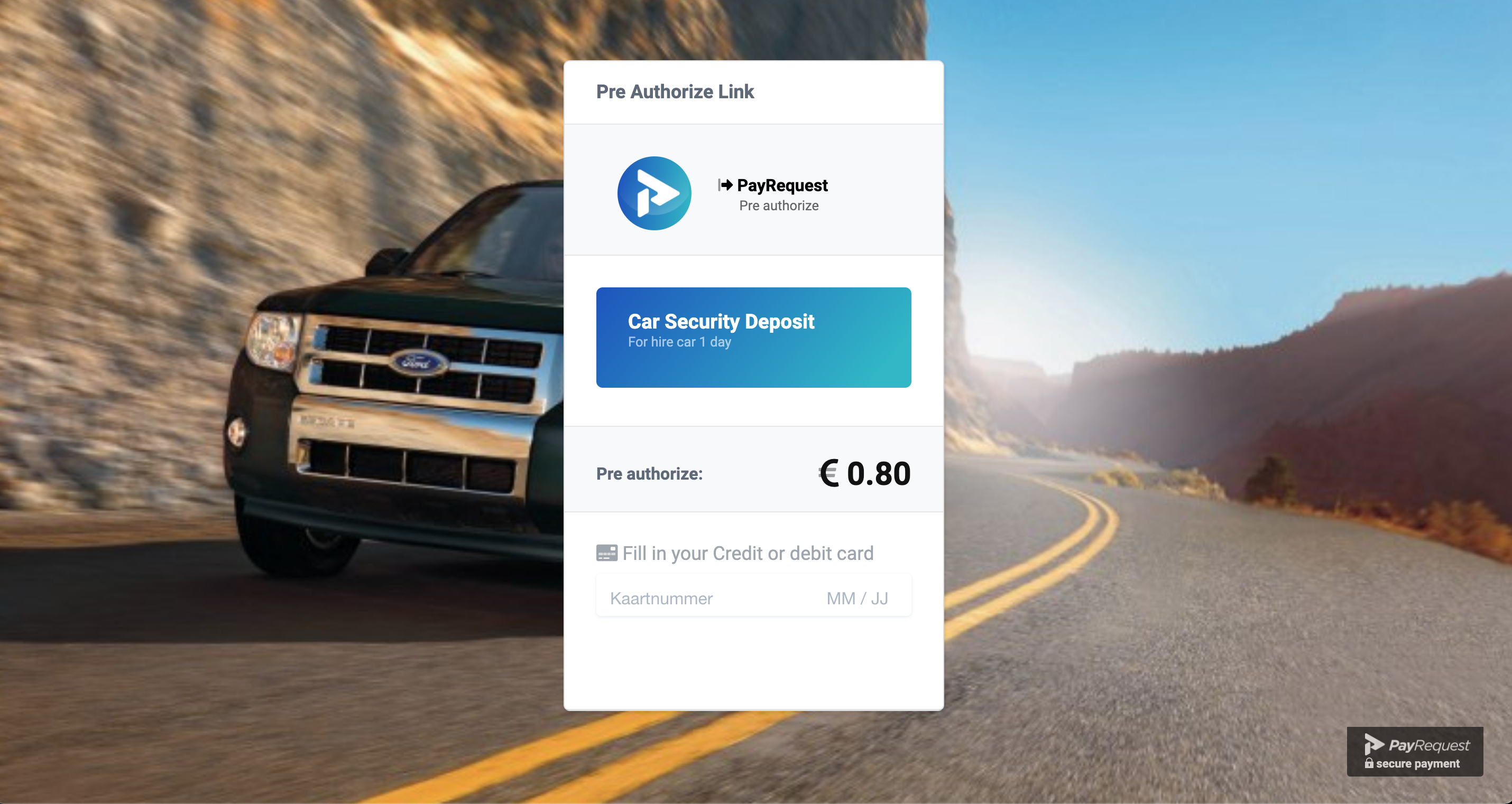 PayRequest Pre-authorization | PayRequest