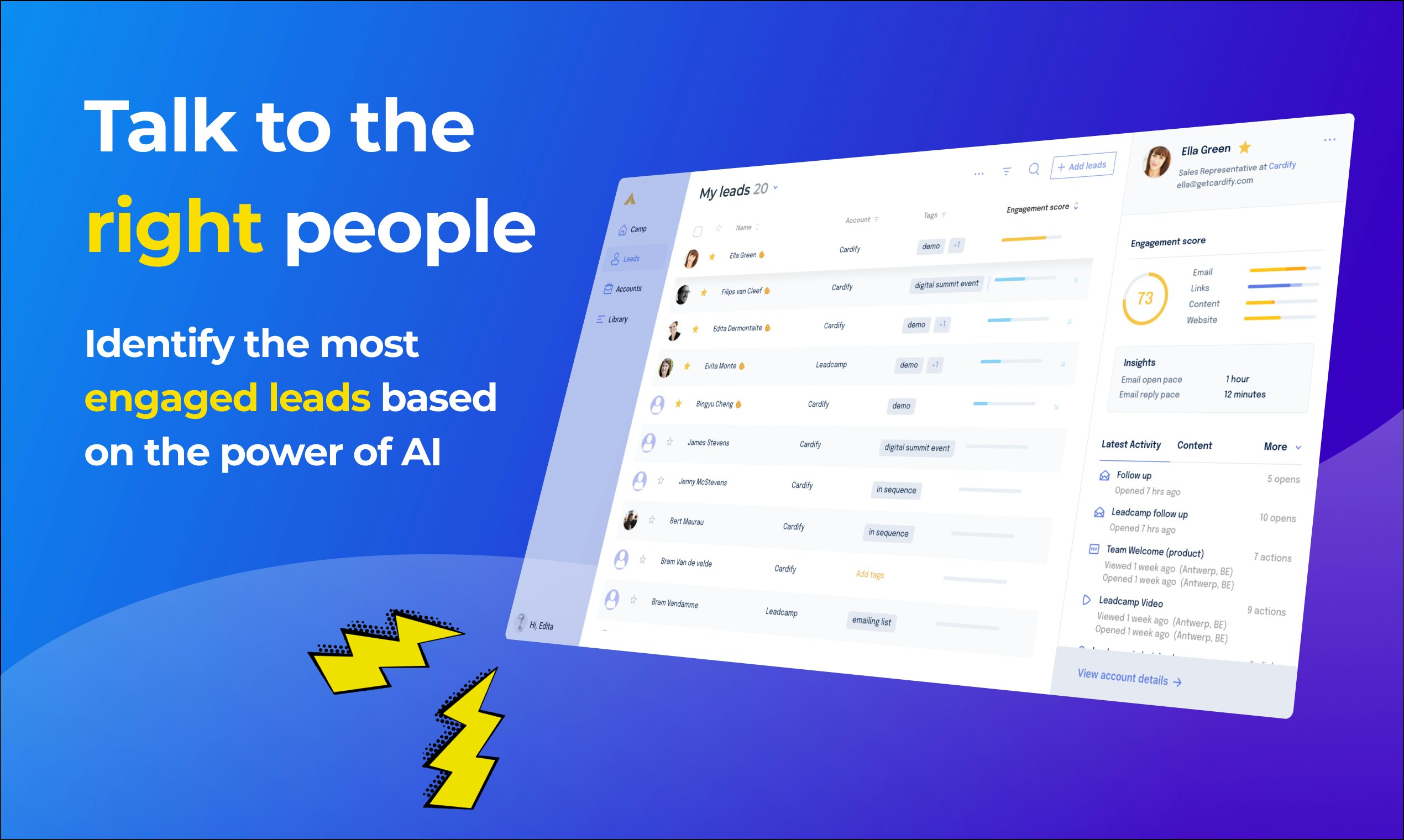 Leadcamp: Sales sidekick - identify engaged leads with AI | Product Hunt