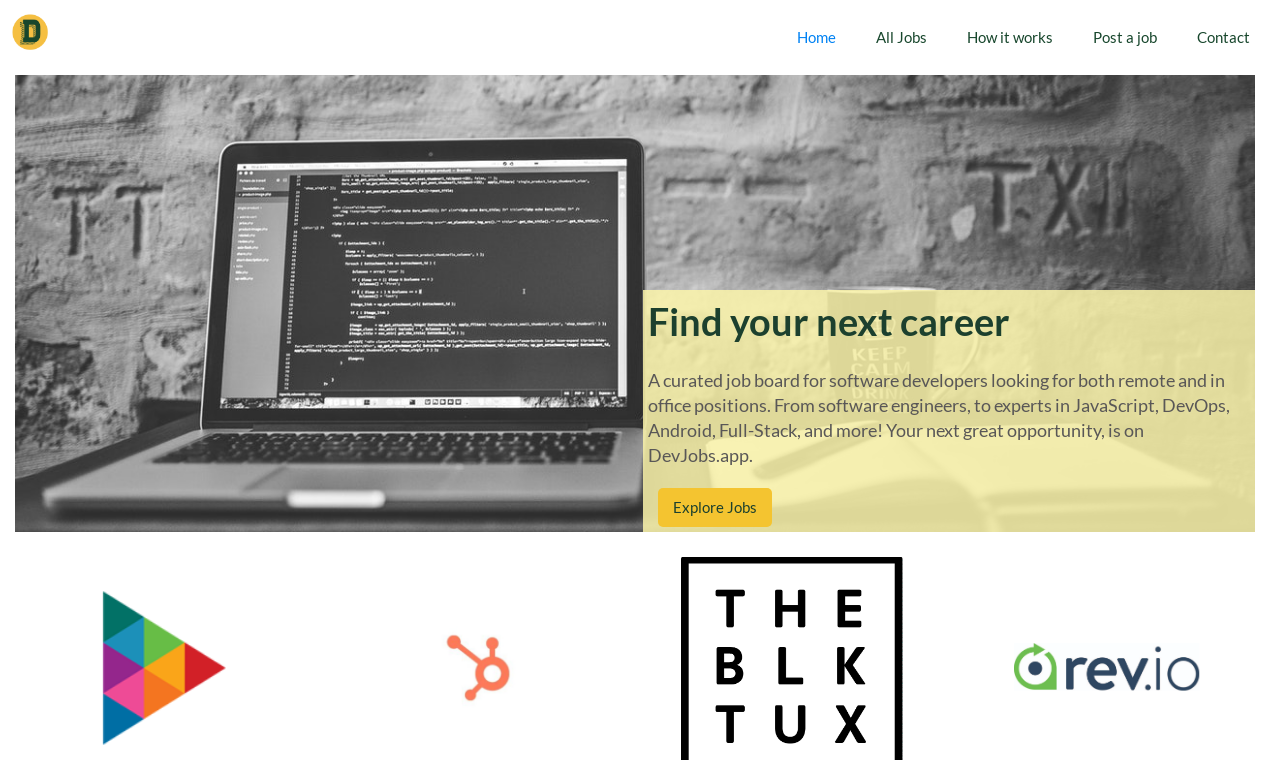 DevJobs: Discover in person and remote software developer jobs. | Product Hunt