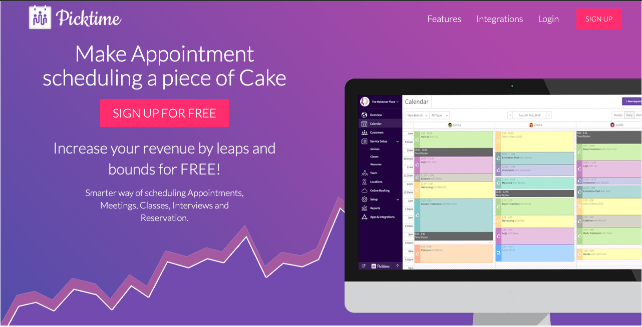 Picktime: Make Appointment scheduling a piece of Cake | Product Hunt