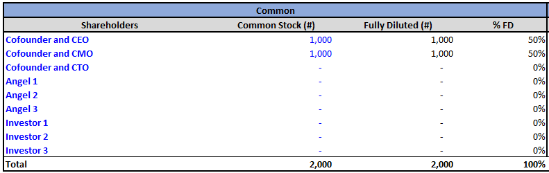 Simple Series A Cap Table (With Convertible Notes) - Product ...