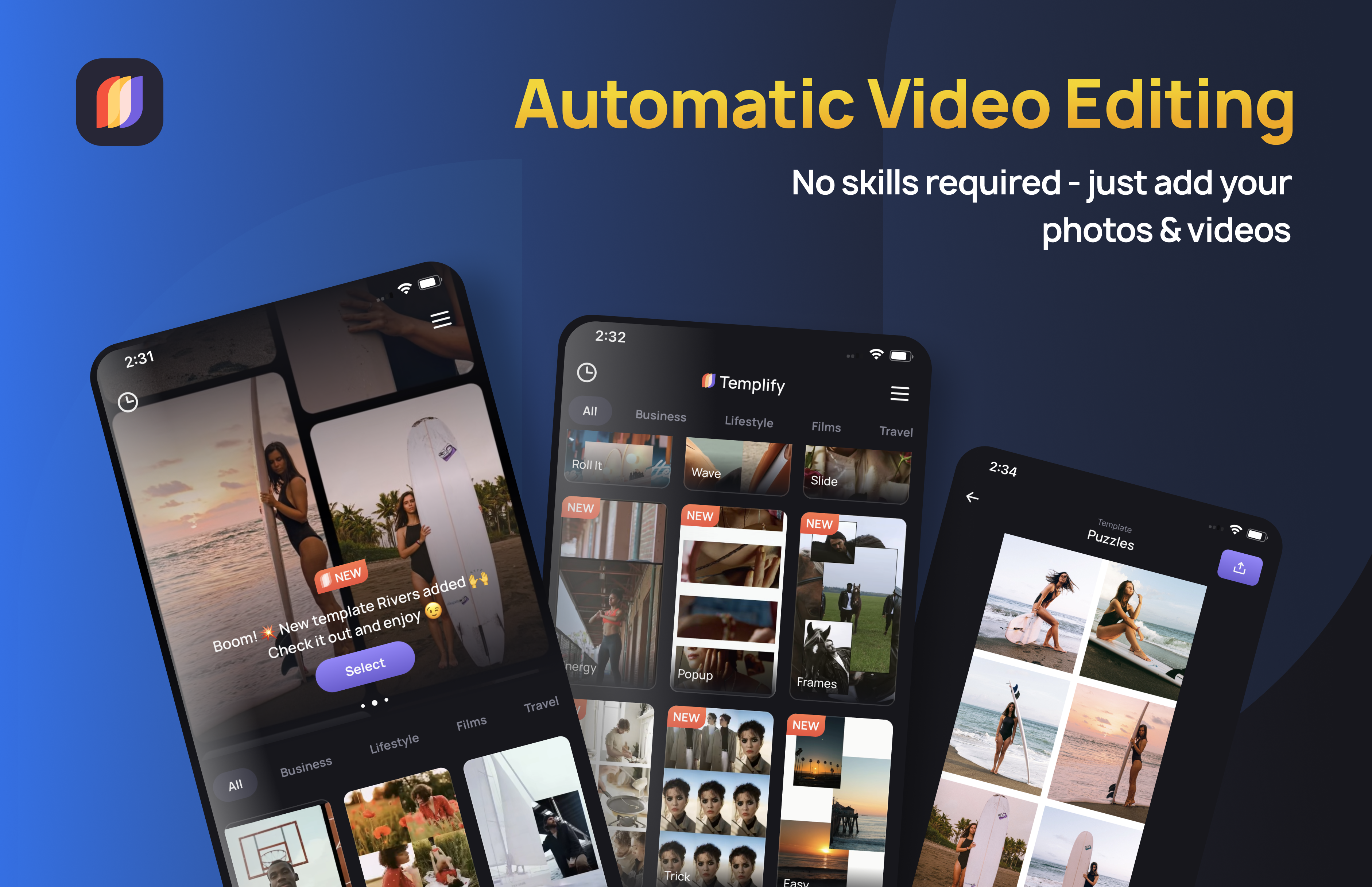 Templify: Auto-montage videos&photos for social media. | Product Hunt