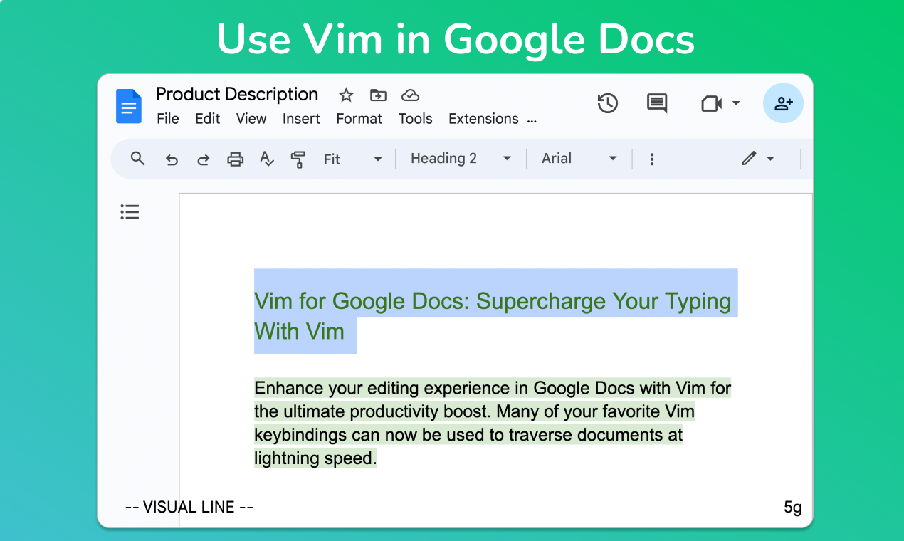 Vim for Google Docs Makers and Employees (2025) | Product Hunt